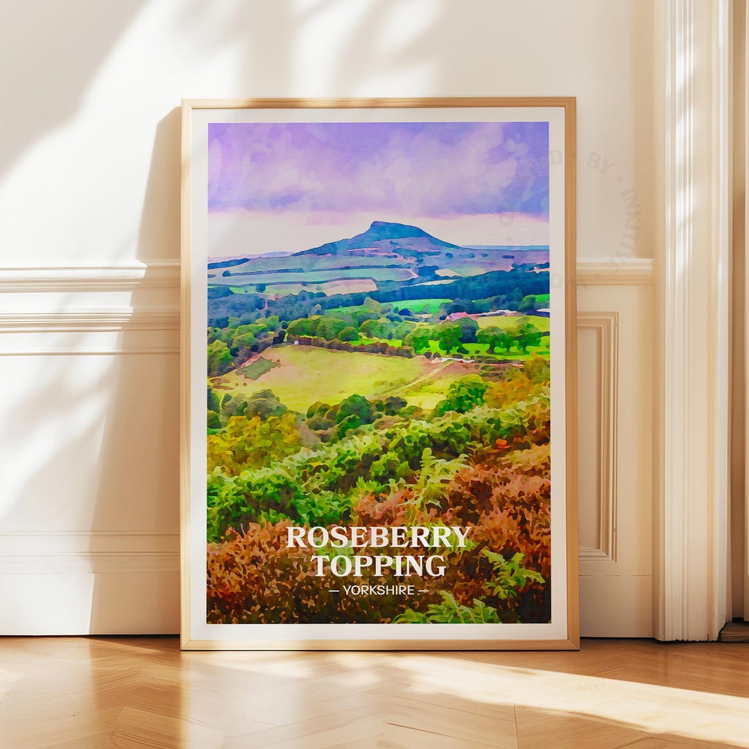Roseberry Topping Watercolor Painting - Roseberry Topping Poster ...