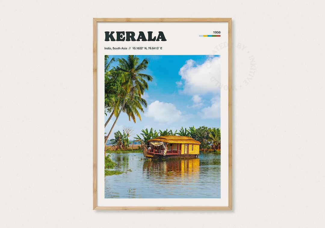 Real Photo - Kerala Travel Poster, India Wall Art, Vintage Home Decor ...