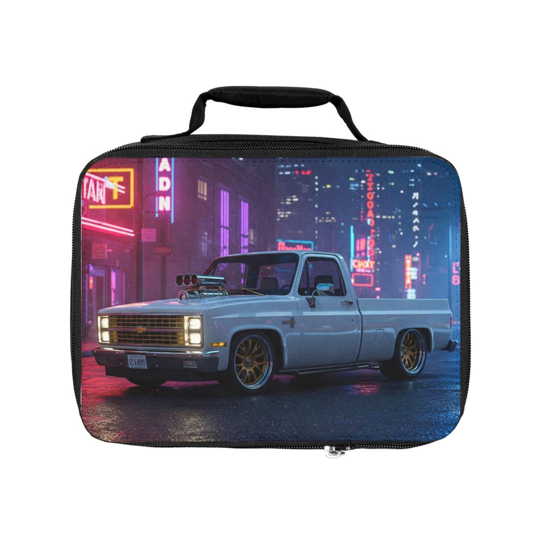 Vintage Chevy Truck Lunch Bag - Retro Lunch Box, Insulated Tote for Men ...
