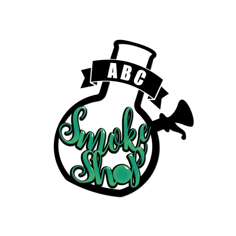 Smoke Shop Vector Logo, Flask Art Design, Bubble Graffiti, Customizable ...