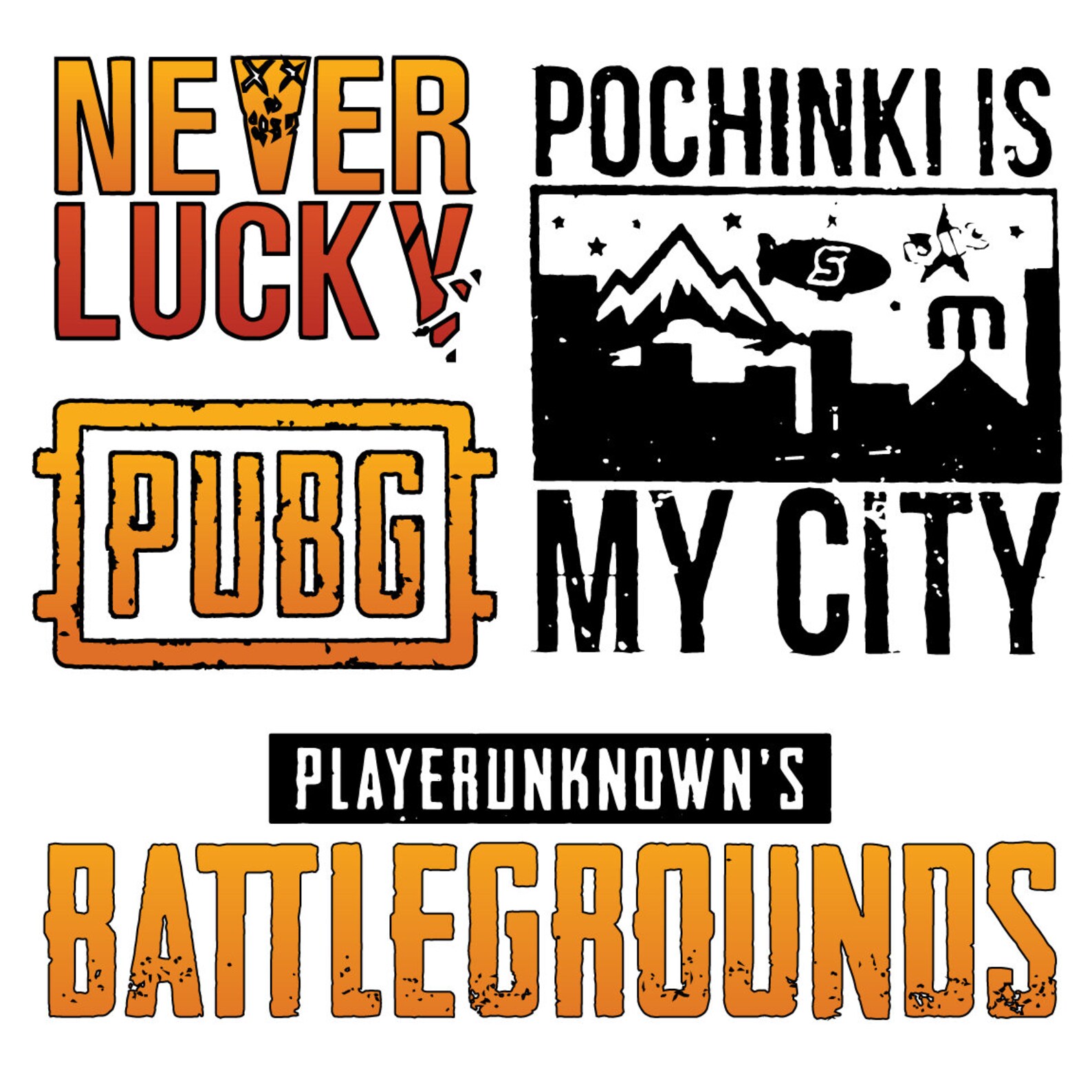 PUBG Vector Art Pack Playerunknown's Battlegrounds Game - Etsy