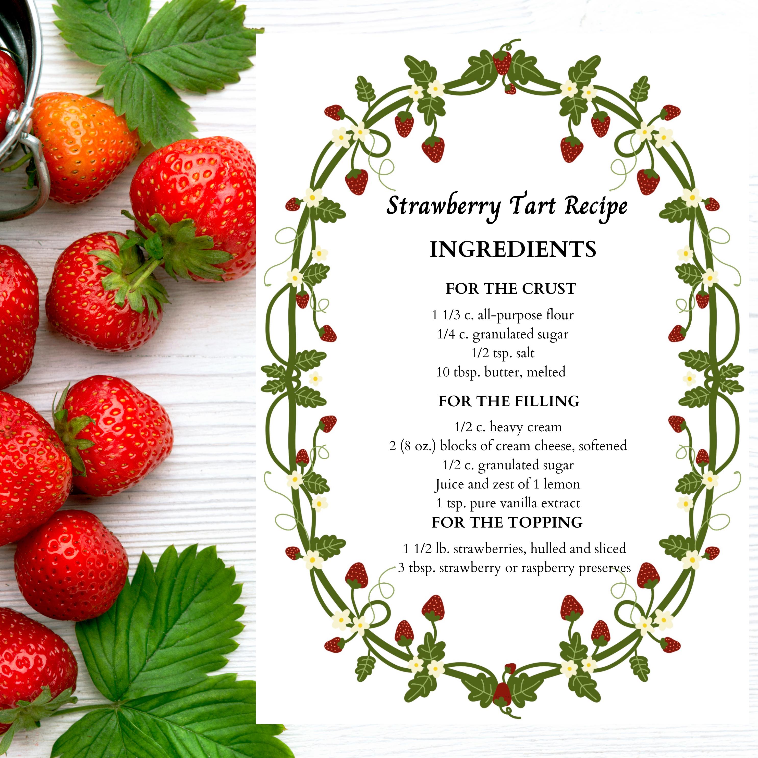Hand-drawn Strawberry Frame Borders: 5x7 Summer Fruit Invitation ...