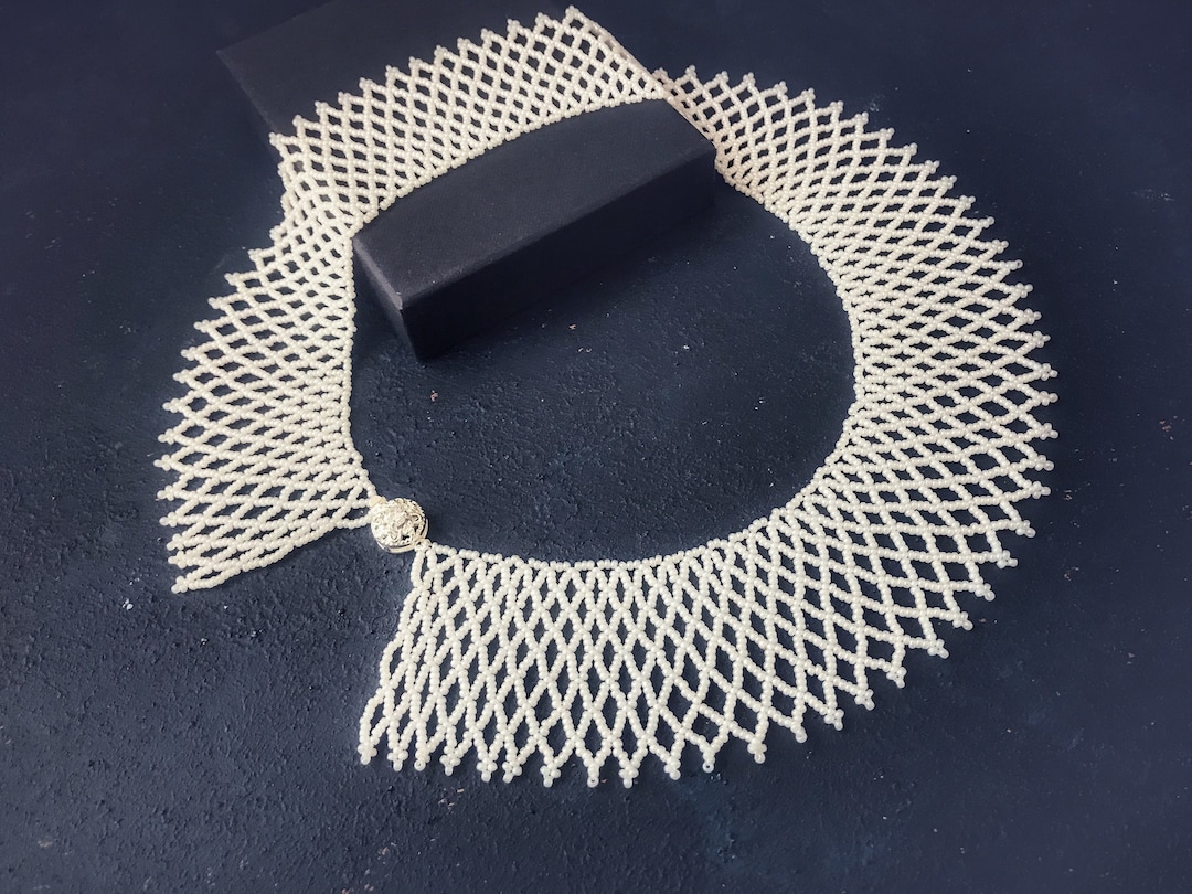 RBG Dissent Collar Necklace: Seed Bead Lace, Lawyer Gift - Etsy