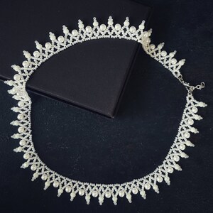 Simple Bridal Necklace, Elegant Crystal Necklace, Dainty Collar ...