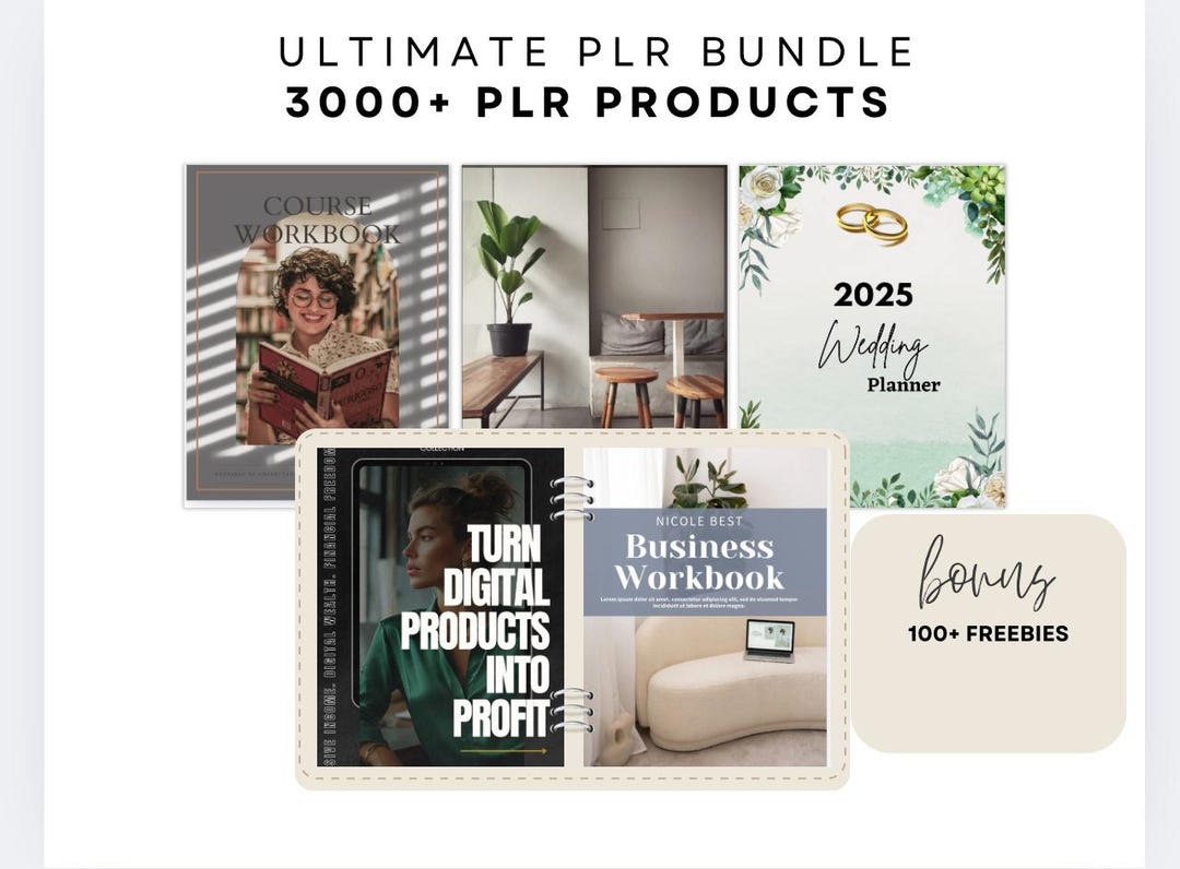 3000+ ULTIMATE PLR BUNDLE + Freebies - Etsy