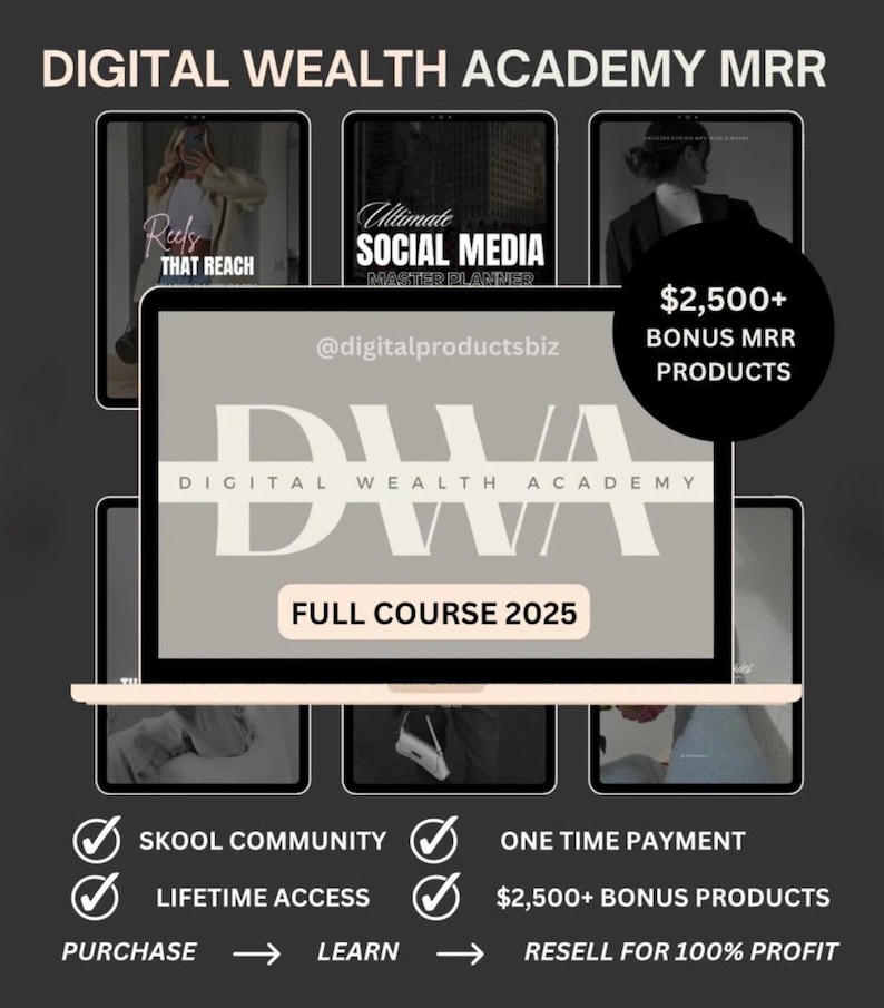 Digital Wealth Academy DWA Full Course 2025 Vol 1 & 2 Full #DWA - Etsy