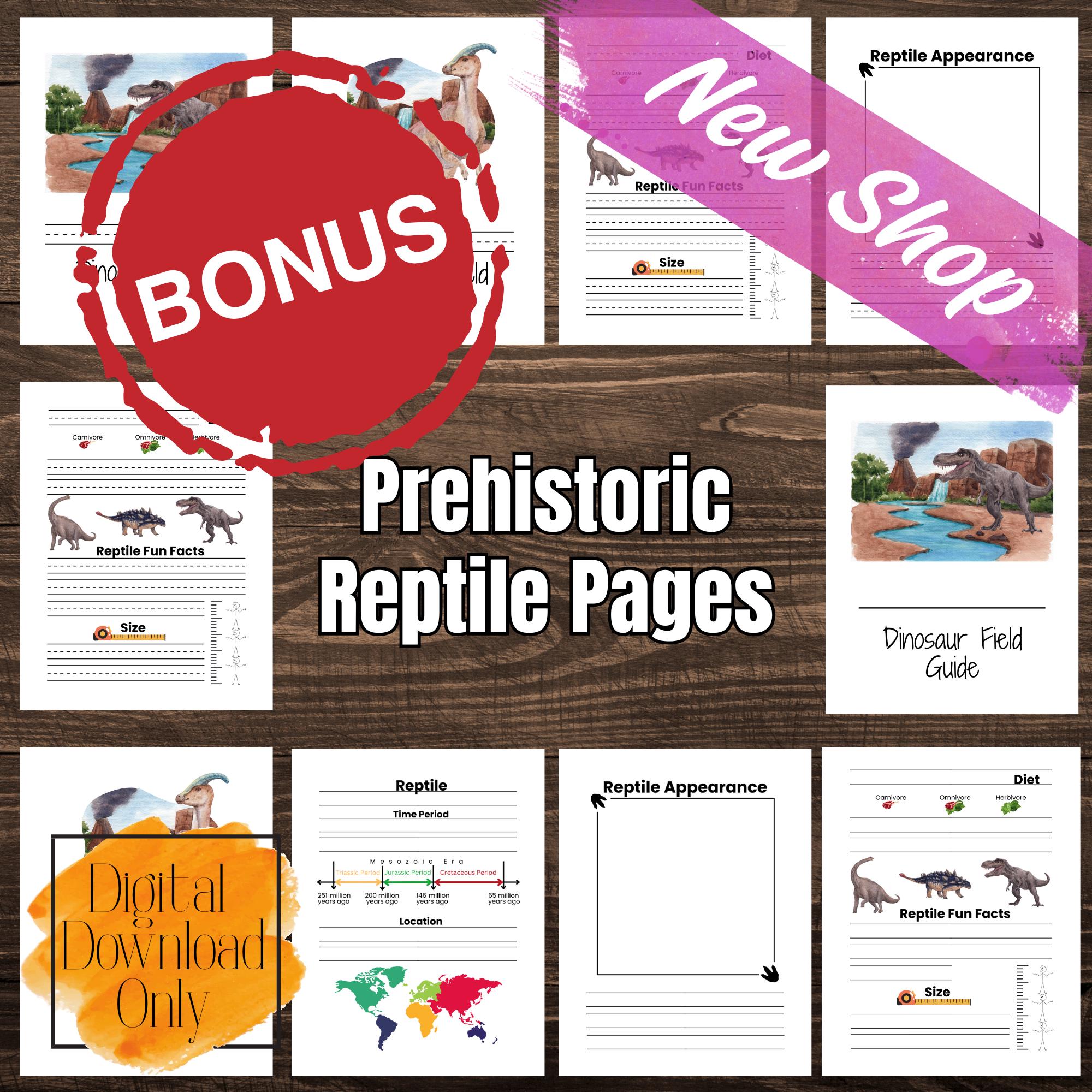 Dinosaur Field Guide: Printable Paleontology Study (digital Download ...