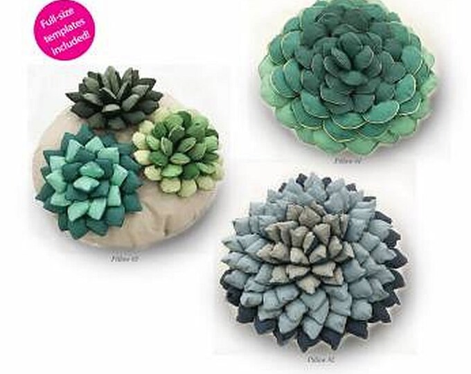 Succulent Garden Pillows / Pieced Pillow Pattern / Whimsical Workshop ...