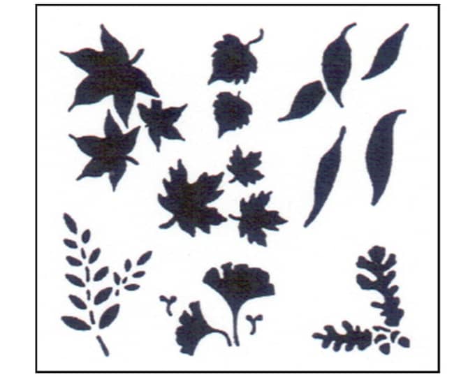Stensource Stencil Leaf Leaves Painting Crafting Scrapbooking Template ...