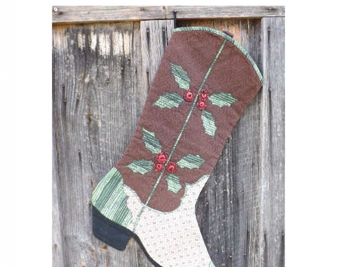 Holly Boot Stocking Pattern / Story Quilts / Christmas Stocking ...