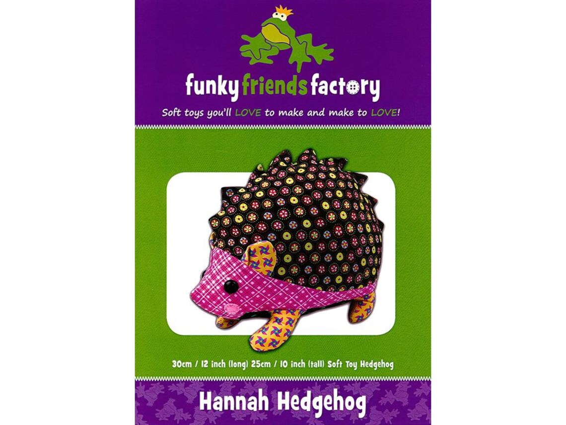 Funky Friends Factory Hannah Hedgehog Pattern Stuffed Toy | Etsy