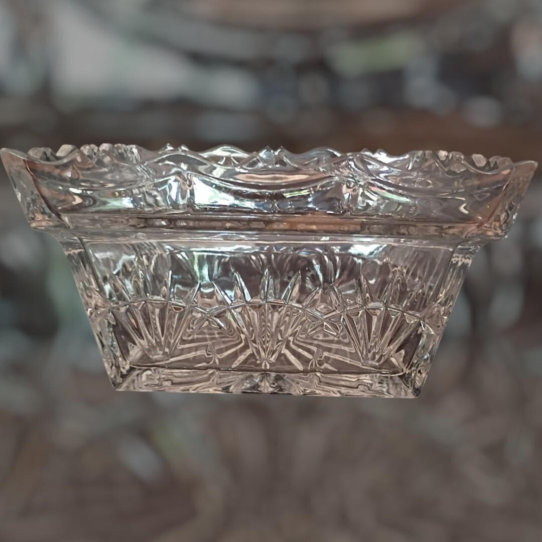 Shannon Square Crystal Bowl 24% Lead Vintage Glass Decorative ...