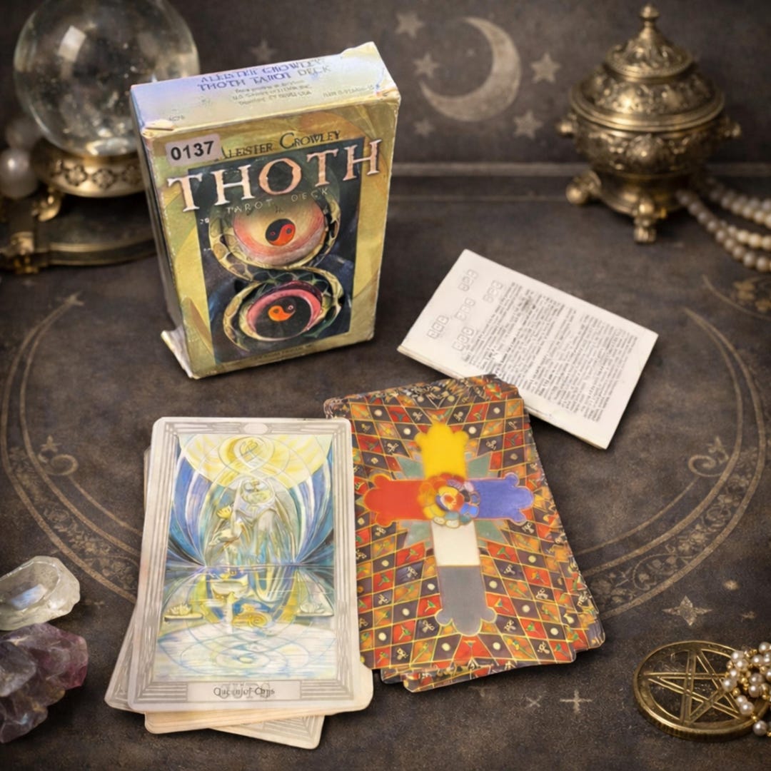 Vintage Aleister Crowley Thoth Tarot Deck, U.S. Games Belgium, Complete ...