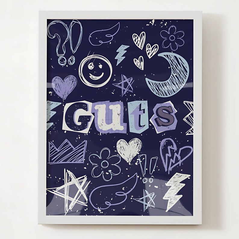 GUTS Poster - Olivia Rodrigo Album Wall Art | Digital Download - Etsy ...
