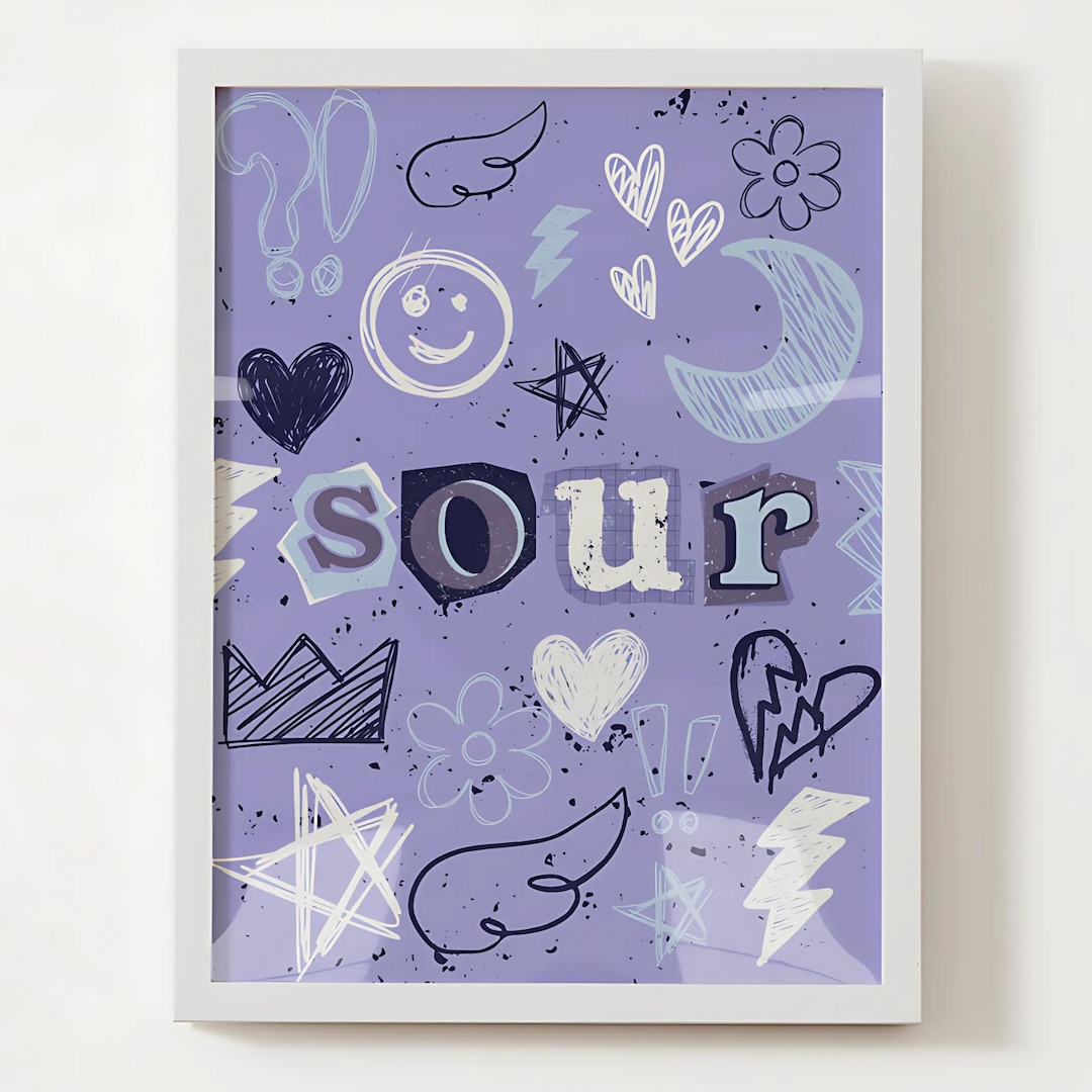 SOUR Poster - Olivia Rodrigo Album Wall Art | Digital Download - Etsy