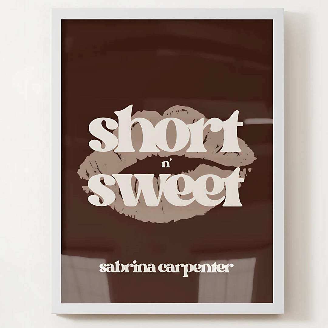 Short N’ Sweet Poster – Sabrina Carpenter Album Art | Digital Download ...
