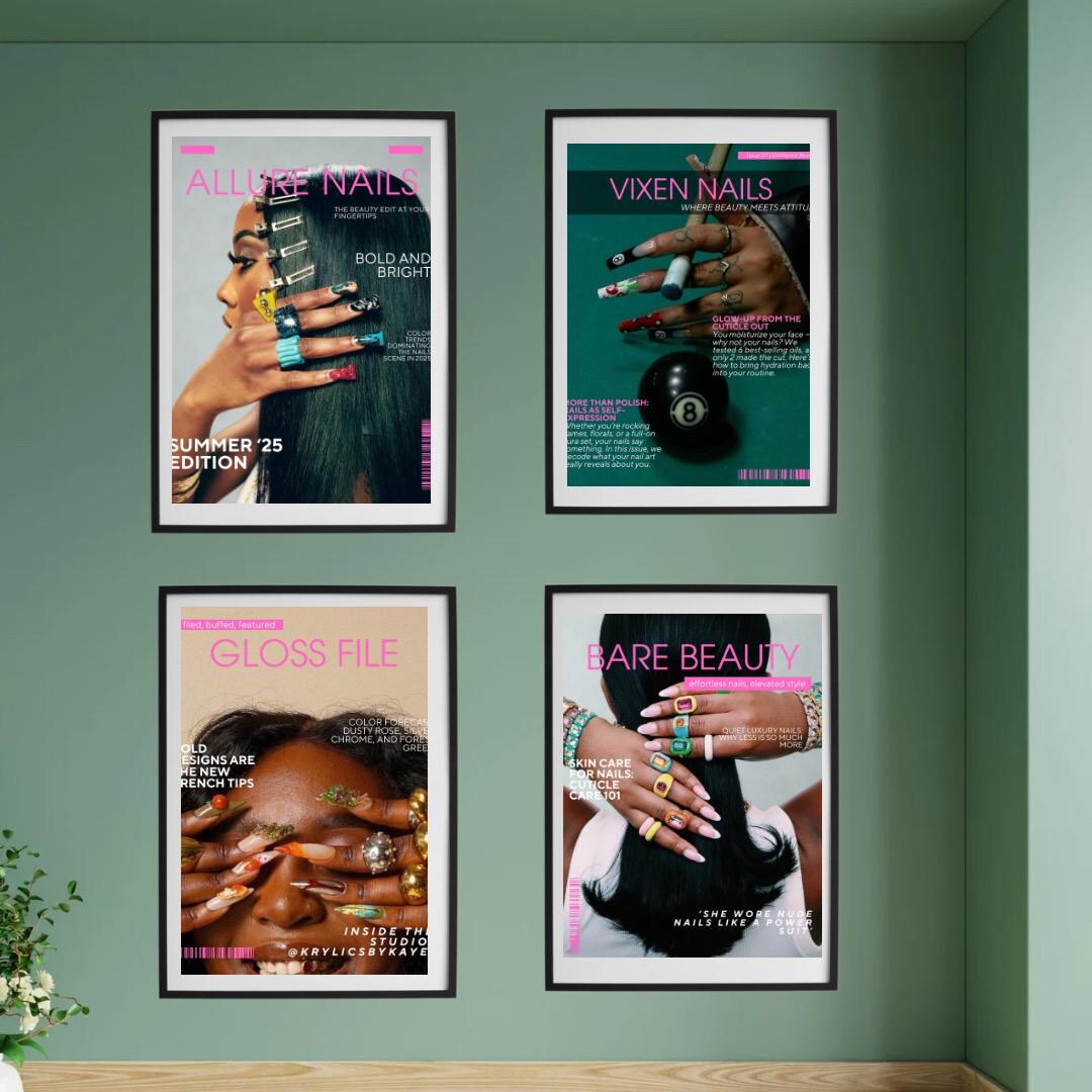 Editorial Nail Art Poster Set: Salon Wall Decor (digital) - Etsy