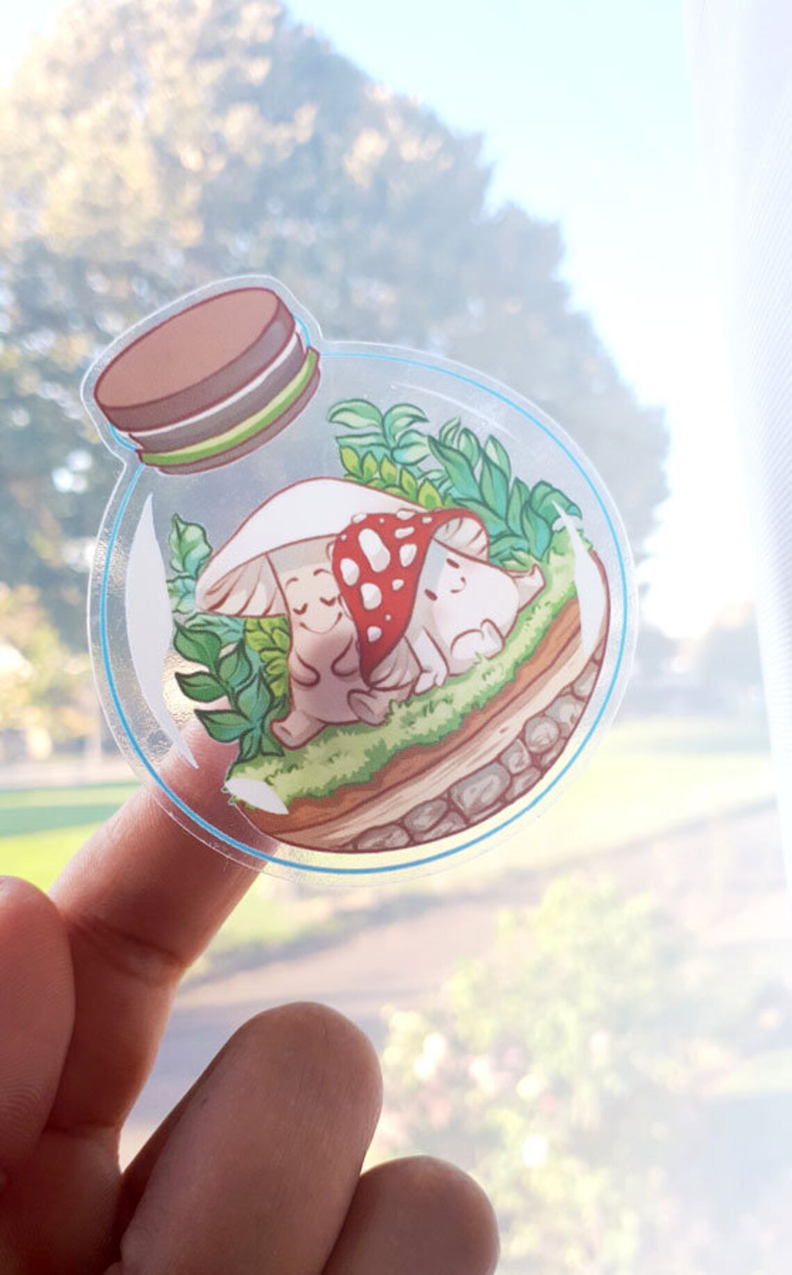 Cute Clear Vinyl Transparent Mushy Friends Sticker - Etsy