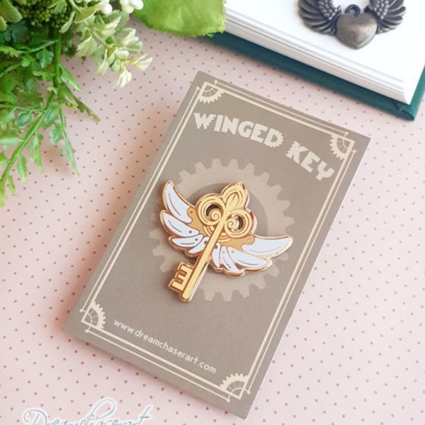 Winged Key - Etsy UK