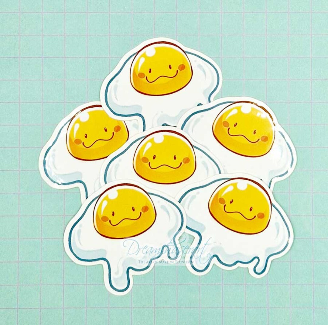 Eggy Sticker, Cute Stationary, Food Stickers, Kawaii, Funny ...