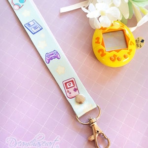 Kawaii Cute Gamer Lanyard With Silver Lobster Clasp | Cute Lanyard ...