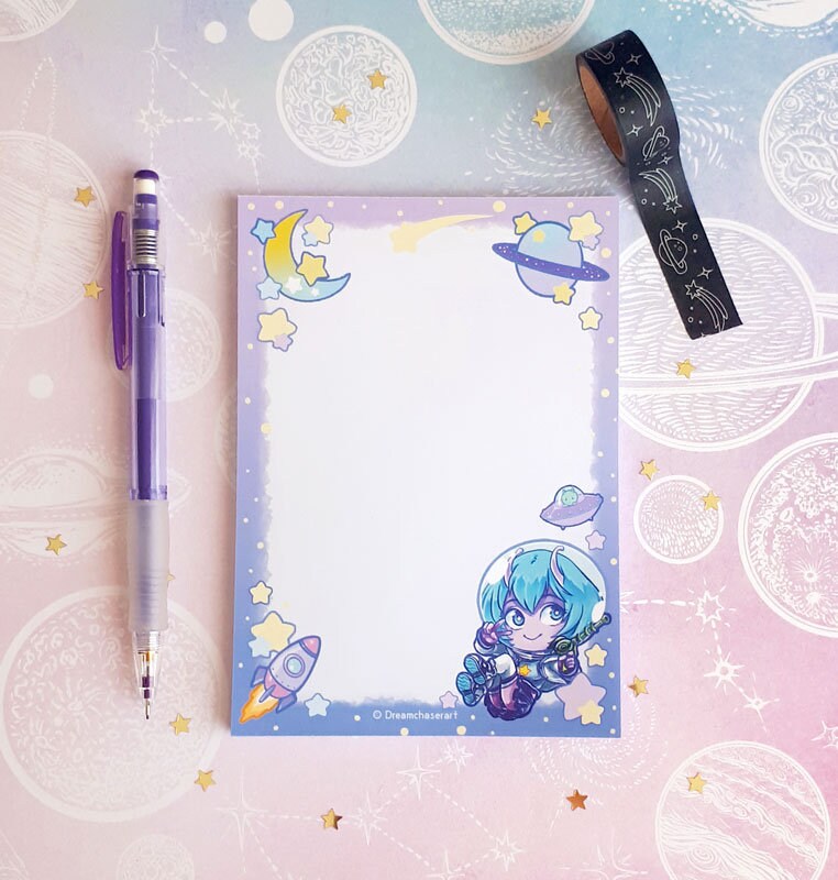 Cute Galaxy Memo A6 Stationery Notepad Letter Paper A6 - Etsy