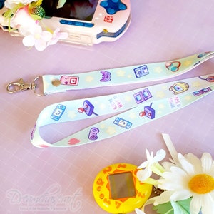 Kawaii Cute Gamer Lanyard With Silver Lobster Clasp | Cute Lanyard ...