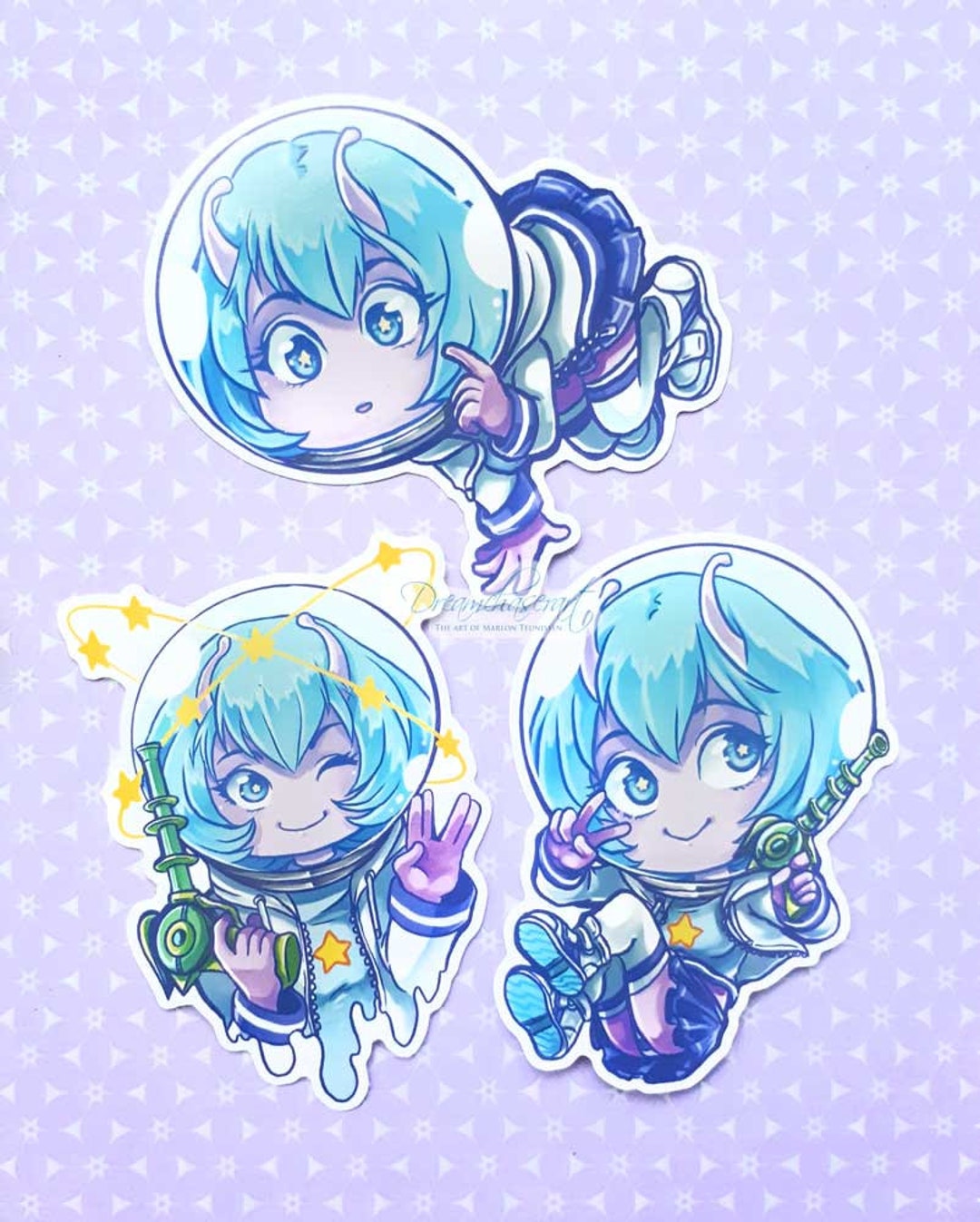 Chibi Qiqi the Cosmic Girl Sticker, Decal, Planner, Journalling Sticker ...