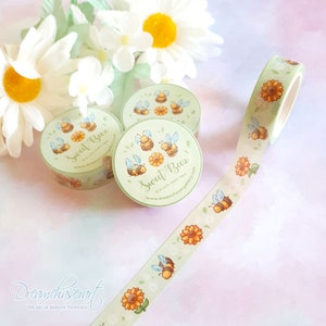 Sweet Bees Washi Tape ~ Cottagecore Kawaii Washi Planner Tapes ~ Cute ...
