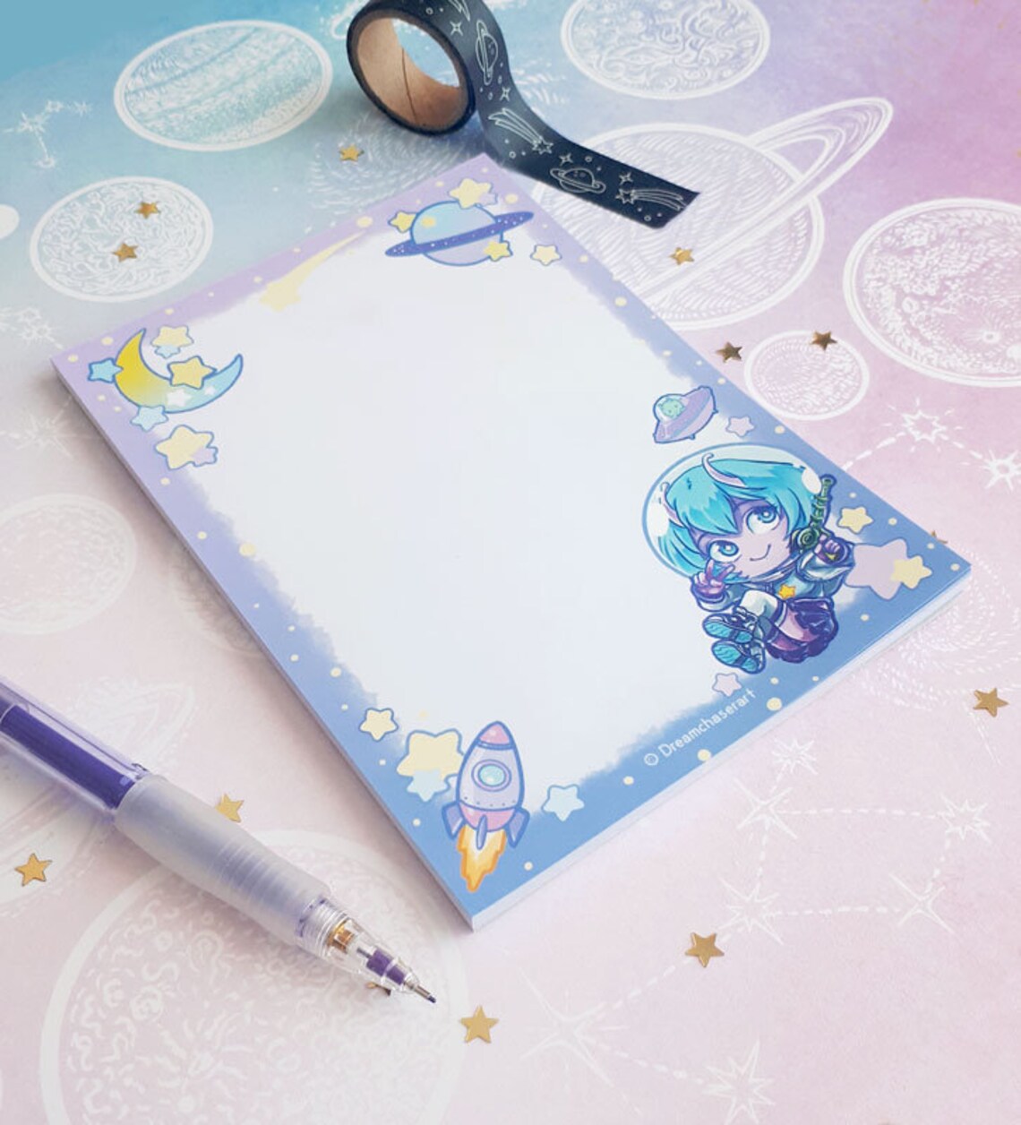 Cute Galaxy Memo A6 Stationery Notepad Letter Paper A6 - Etsy