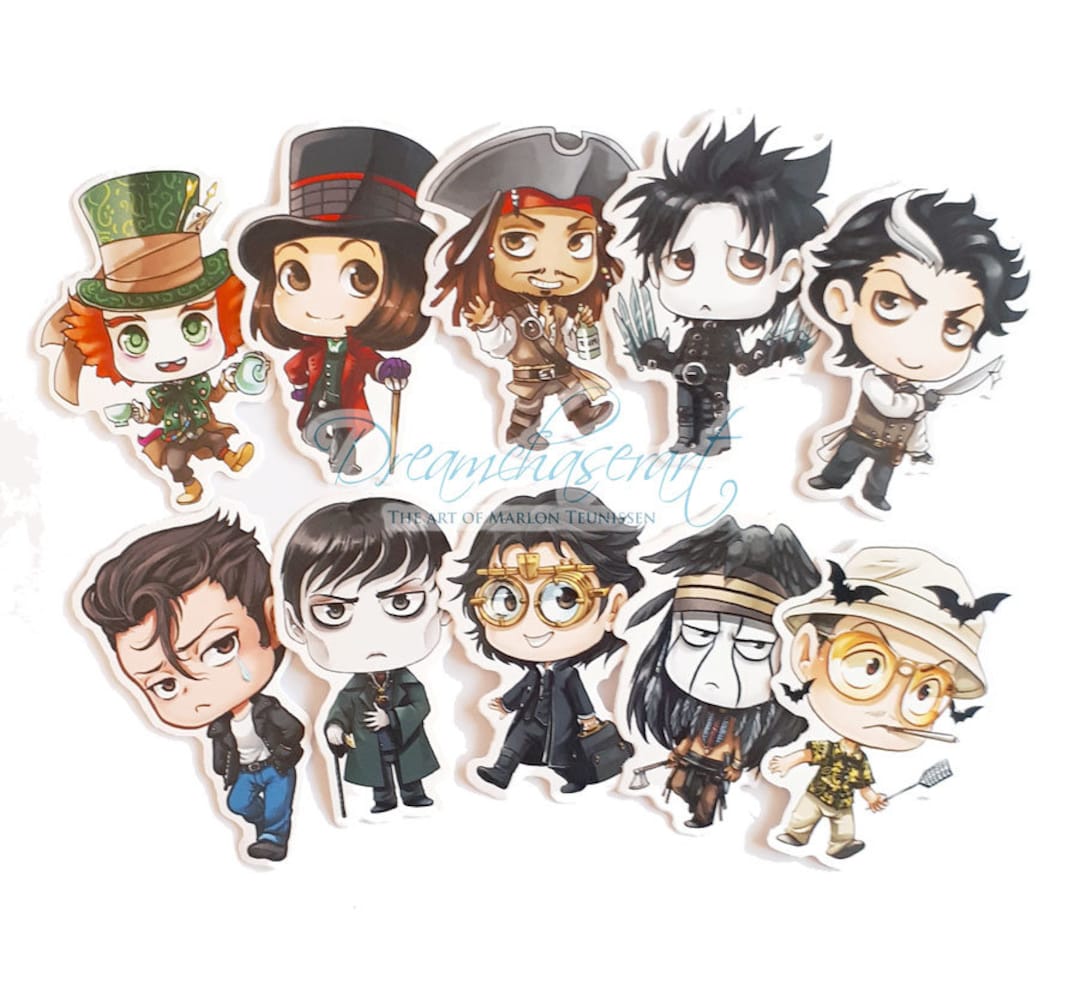 Johnny Depp Stickers - Journal Planner Scrapbooking Laptop Stickers - Etsy