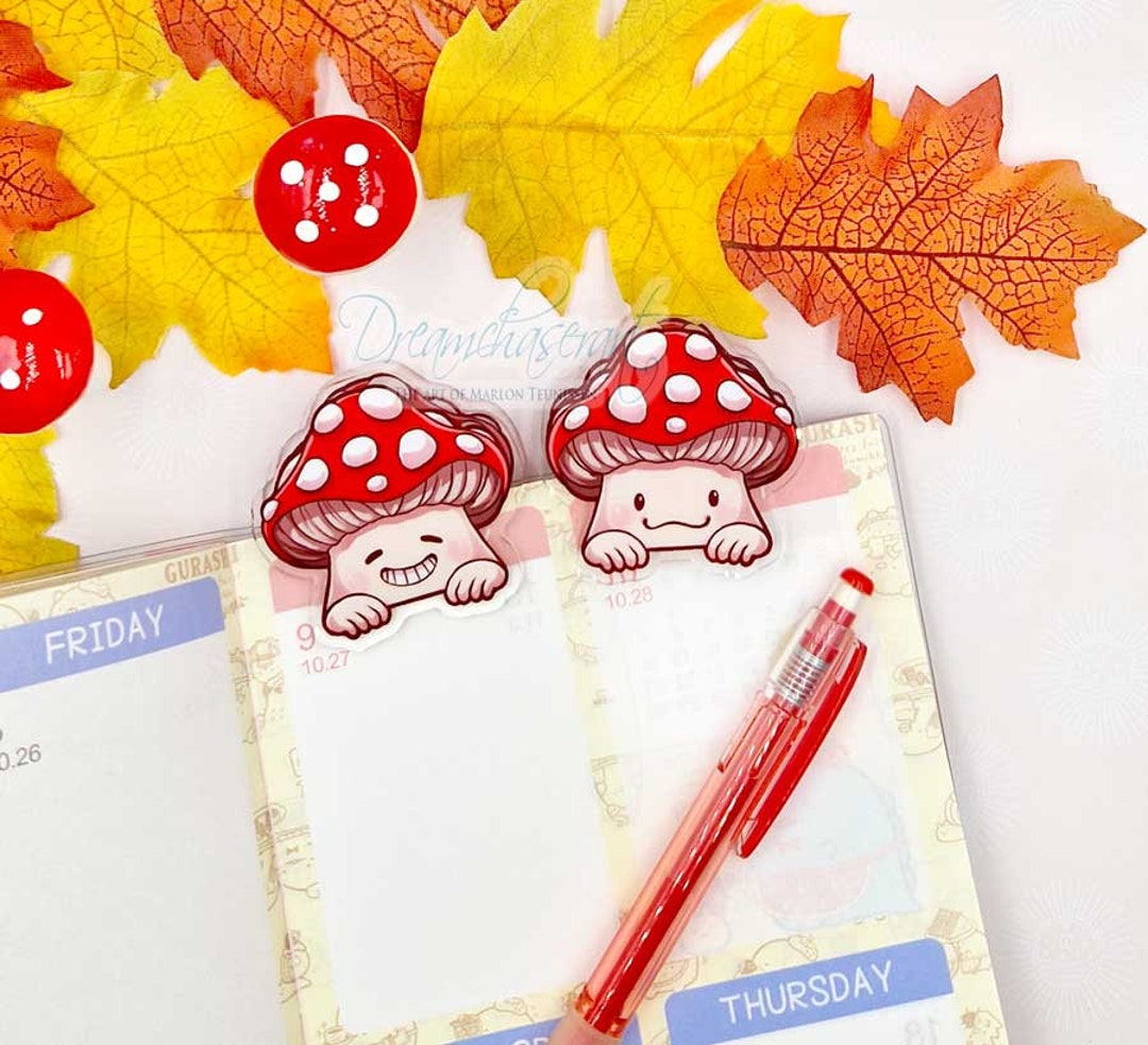 Sweet Mushy Acrylic Bag/paper Clip | Bag Clip | Acrylic Binder Clip ...