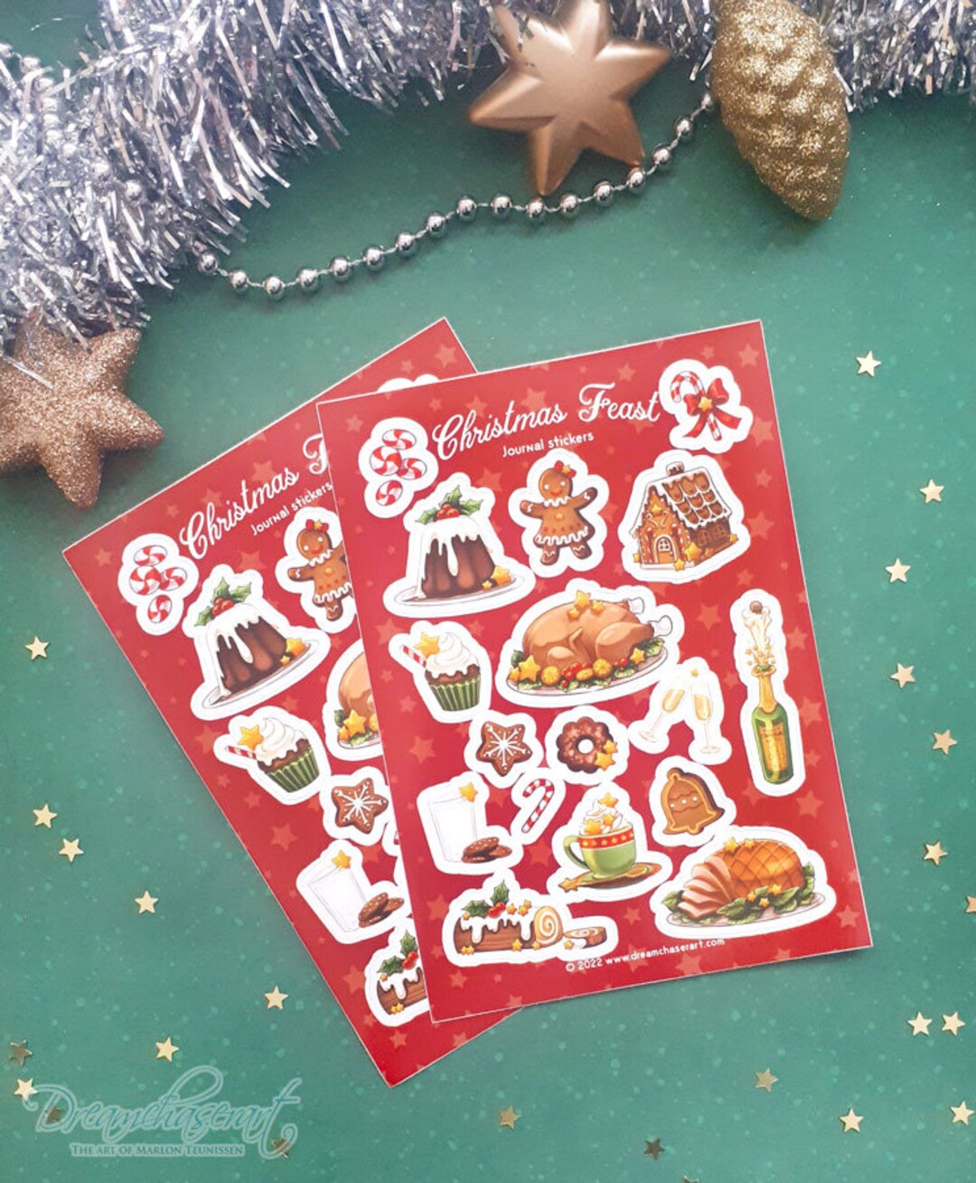 Christmas Feast Sticker Sheet Bullet Journal, Christmas Holidays ...