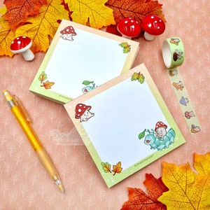 Little Mushy Mushy – Tear Away Memo Pad - Cute Mushroom, Autumn, Fall ...