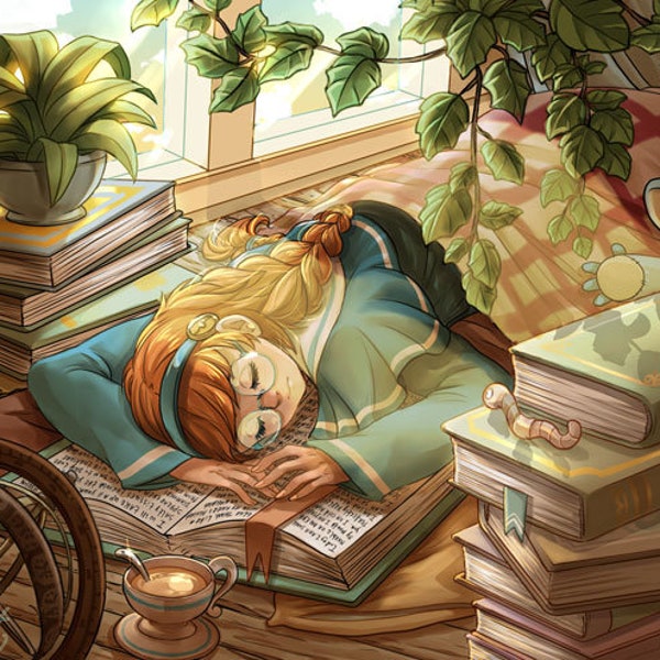 Bookworm Print - Etsy
