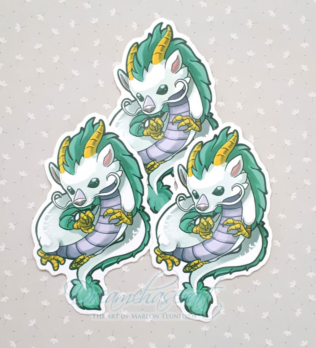 Cute Chinese Chibi Dragon Vinyl Sticker - Magnets - Etsy