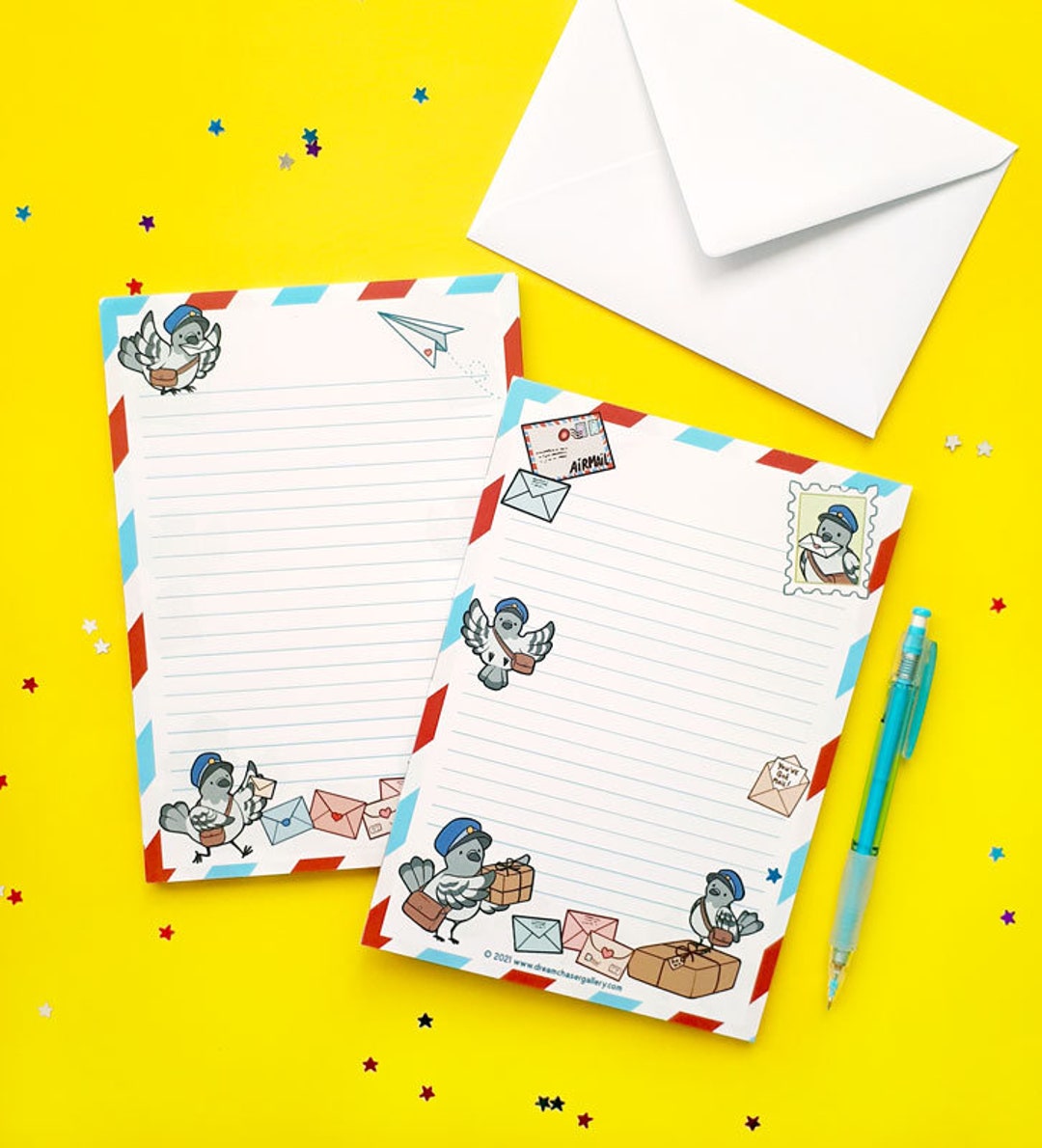 Notepad Happy Mail Double Sided - A5 Letter Paper - Cute Stationery ...