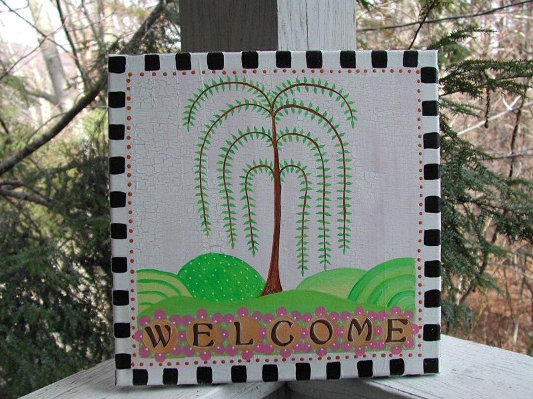 Weeping Willow Welcome Sign - Etsy