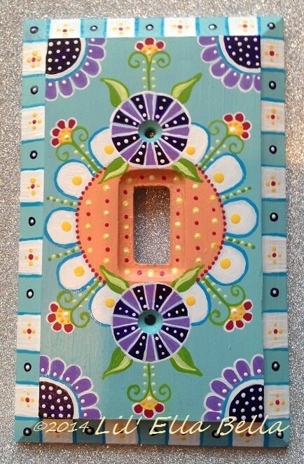 Hand Painted Switch Plate Single Toggle Light Switch Cover Art maya - Etsy