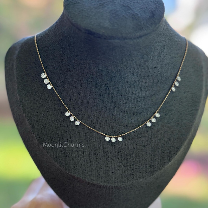 Floating Diamond Necklace - Etsy