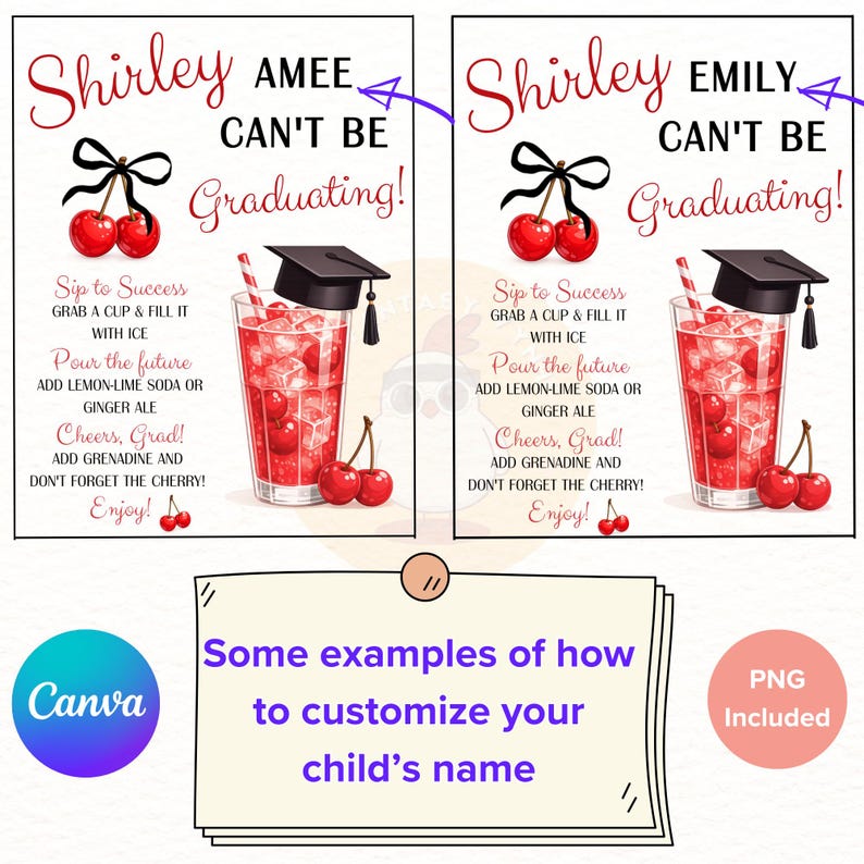 CUSTOMIZED PRINTABLE Shirley Temple Bar Sign Template Cherry Signature ...