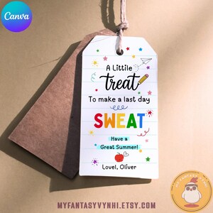 EDITABLE Last Day of School Gift Tag End of School Year Cookie Sweet ...