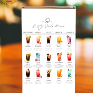 EDITABLE Dirty Soda Menu Sign Template Lemonade Bar Drink Customized ...