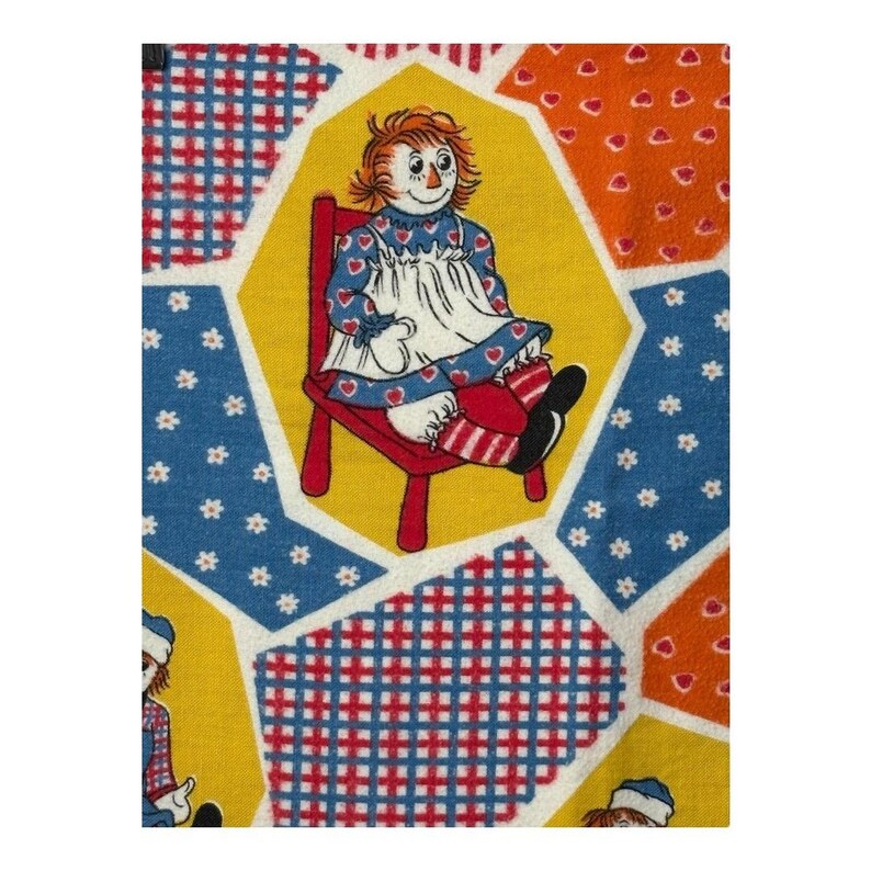Vintage Raggedy Ann & Andy Blanket Kids Baby Colorful Patchwork Print 40x26 - Etsy