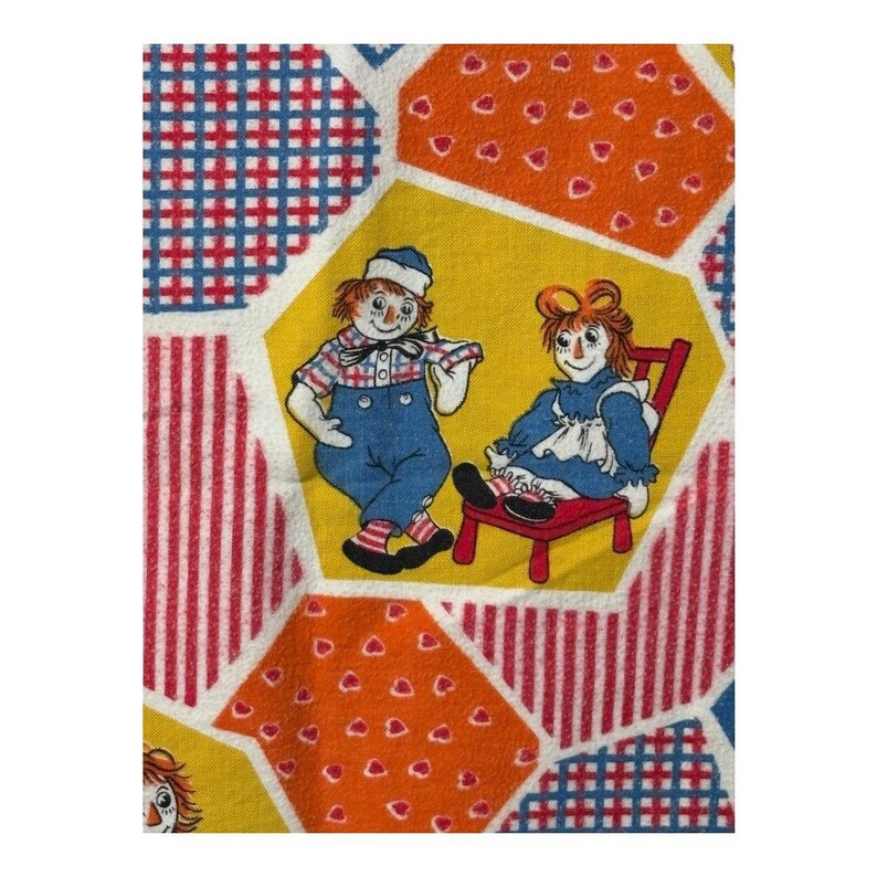Vintage Raggedy Ann & Andy Blanket Kids Baby Colorful Patchwork Print 40x26 - Etsy