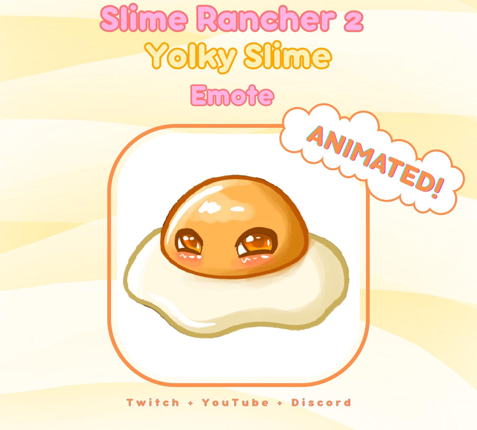 Slime Rancher Yolky Slime Animated Emote - Youtube, Twitch, Discord GIF ...