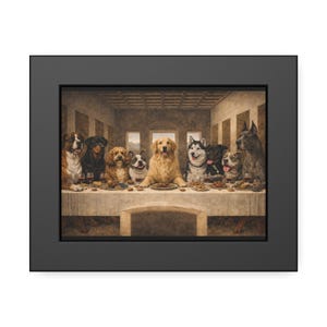 Dogs at the Last Supper Art Print Funny Dog Wall Art Inspired by ...