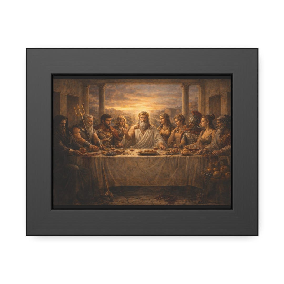 Greek Gods Last Supper Framed Poster, Mythology Wall Art - Etsy