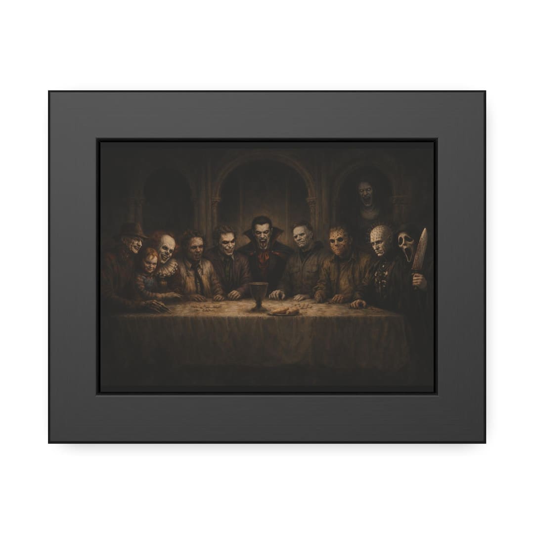 Horror Movie Icons "the Last Supper" Print Classic Horror Characters ...