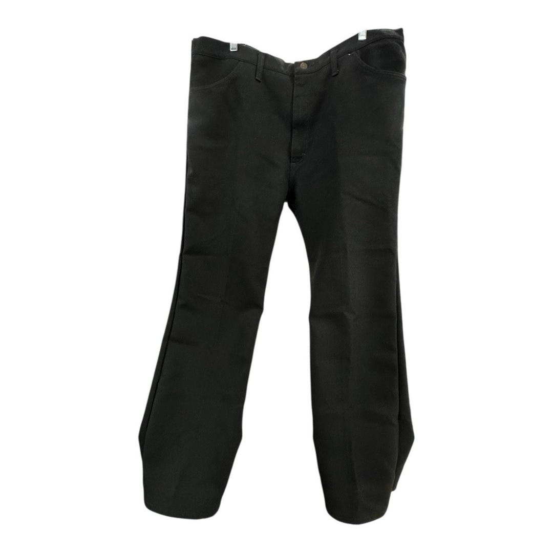 Vintage Wrangler Pants Men 42x30 Black Polyester Western Slacks 82BK ...